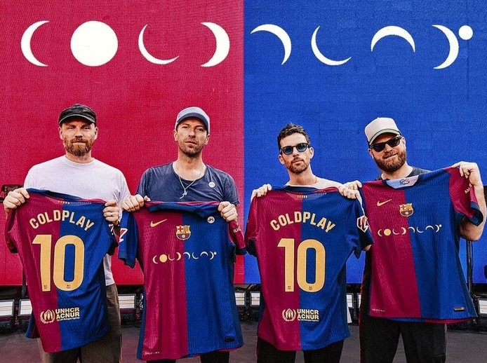 Torcedor do Barcelona compra 20 camisas em homenagem ao Coldplay e gasta R$ 50 mil